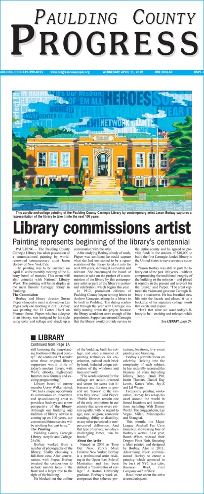 Paulding County Progress Carnegie Library Commission Article - BORBAY