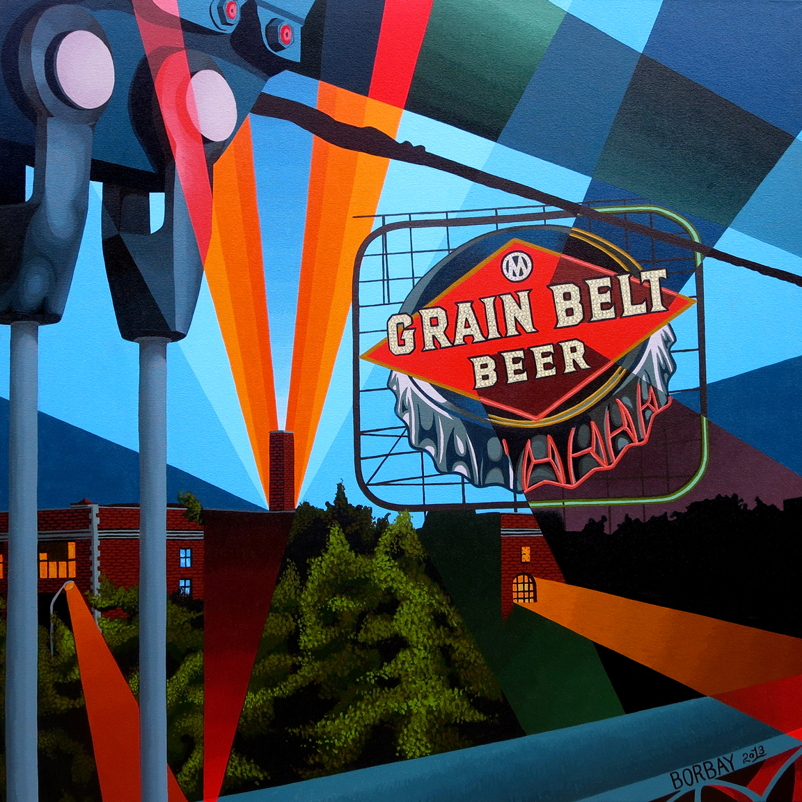 Grain Belt Beer Sign Painting, A Minnesota Landmark - BORBAY