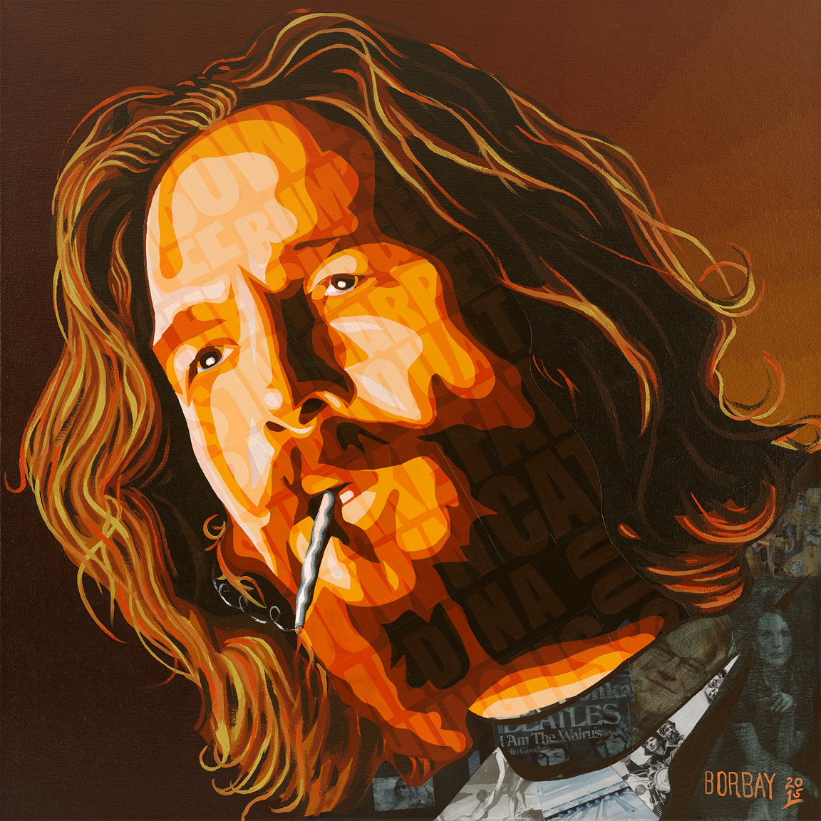 Borbay Paints The Dude, aka Jeffrey Lebowski aka Jeff Bridges - BORBAY