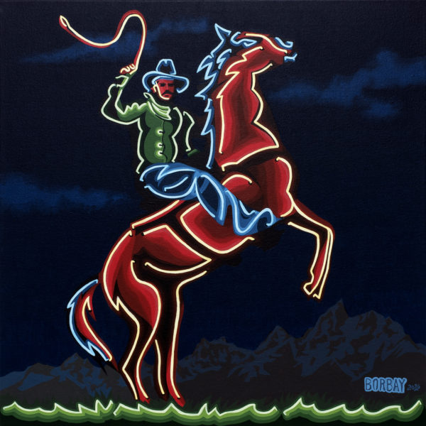 The Neon Cowboy Scottsdale, A Commissioned Painting - BORBAY