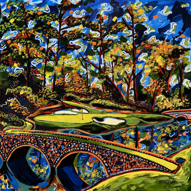 Golden Bell, #12 at Augusta National, The Masters — a Painting - BORBAY